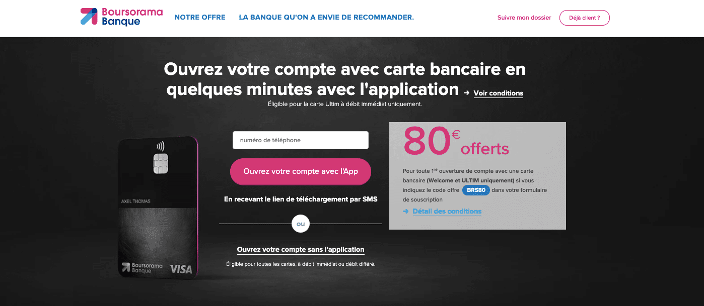 Boursorama Banque Avis : A lire si j’étais vous